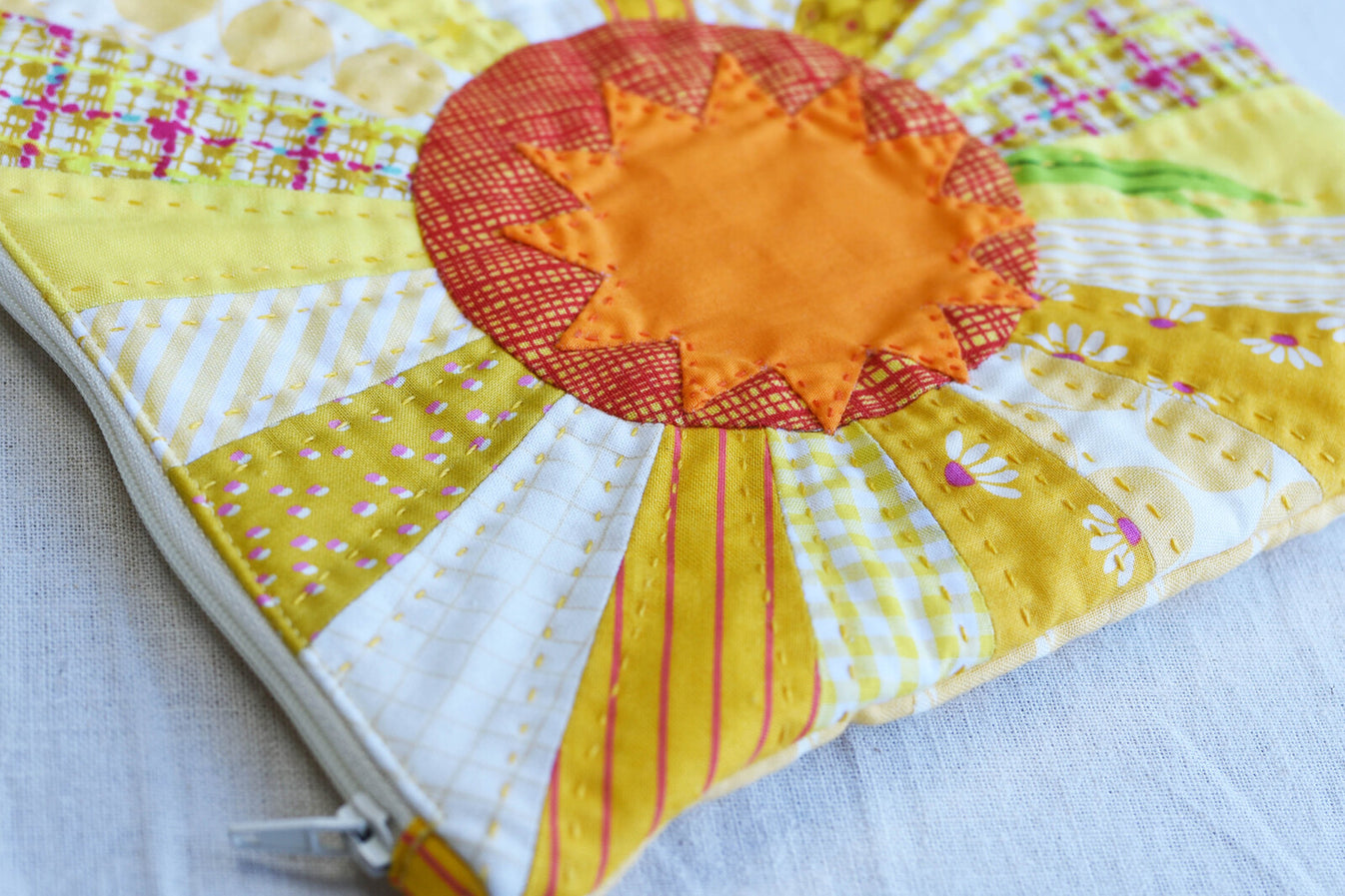 Quippy Zippy Pouch Pattern and templates- Follow the Sun by Jen Kingwe ...