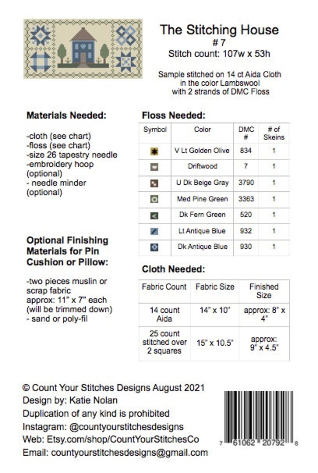 The Stitching House Cross Stitch Pattern by Count Your Stitches Design ...