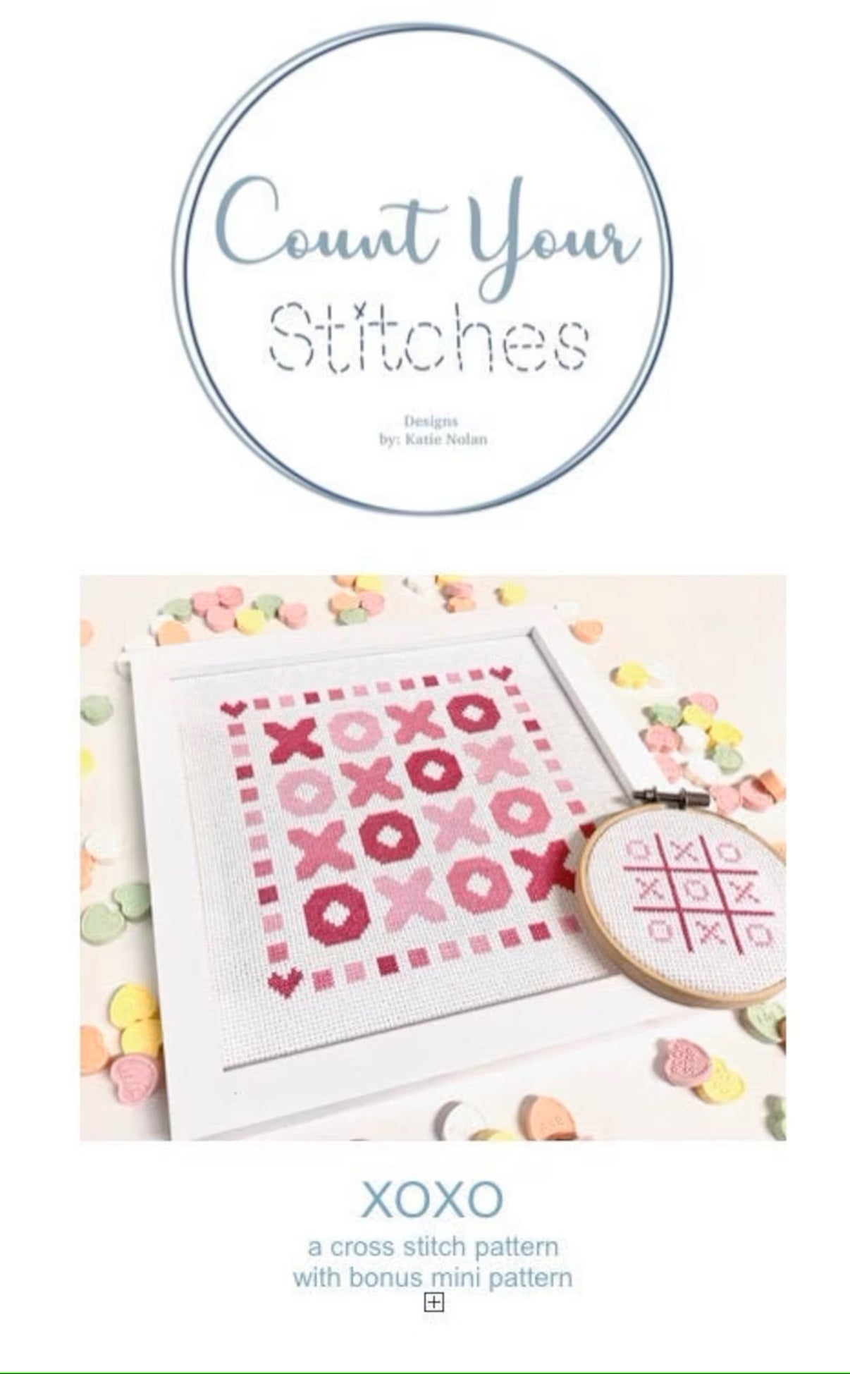 XOXO Cross Stitch Pattern by Count Your Stitches Designs – The Rural ...