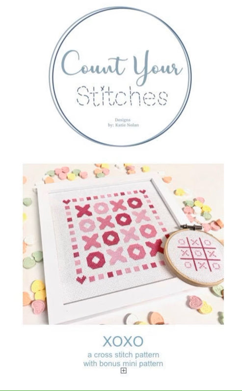 XOXO Cross Stitch Pattern by Count Your Stitches Designs – The Rural ...